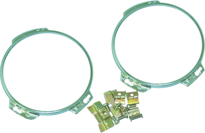 SUZUKI SAMURAI HEADLIGHT HEAD LAMP CHROME BEZEL RING RIM SET PAIR GYPS ...