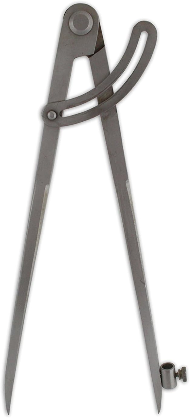 10" Wing Compass Divider Caliper with Pencil Holder Metal Marking Circ ...
